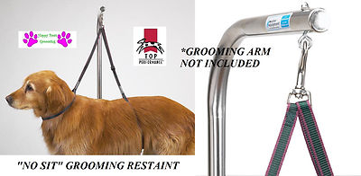 Dog Pet GROOMING TABLE ADJUSTABLE HARNESS"NO SIT"SYSTEM RESTRAINT ...