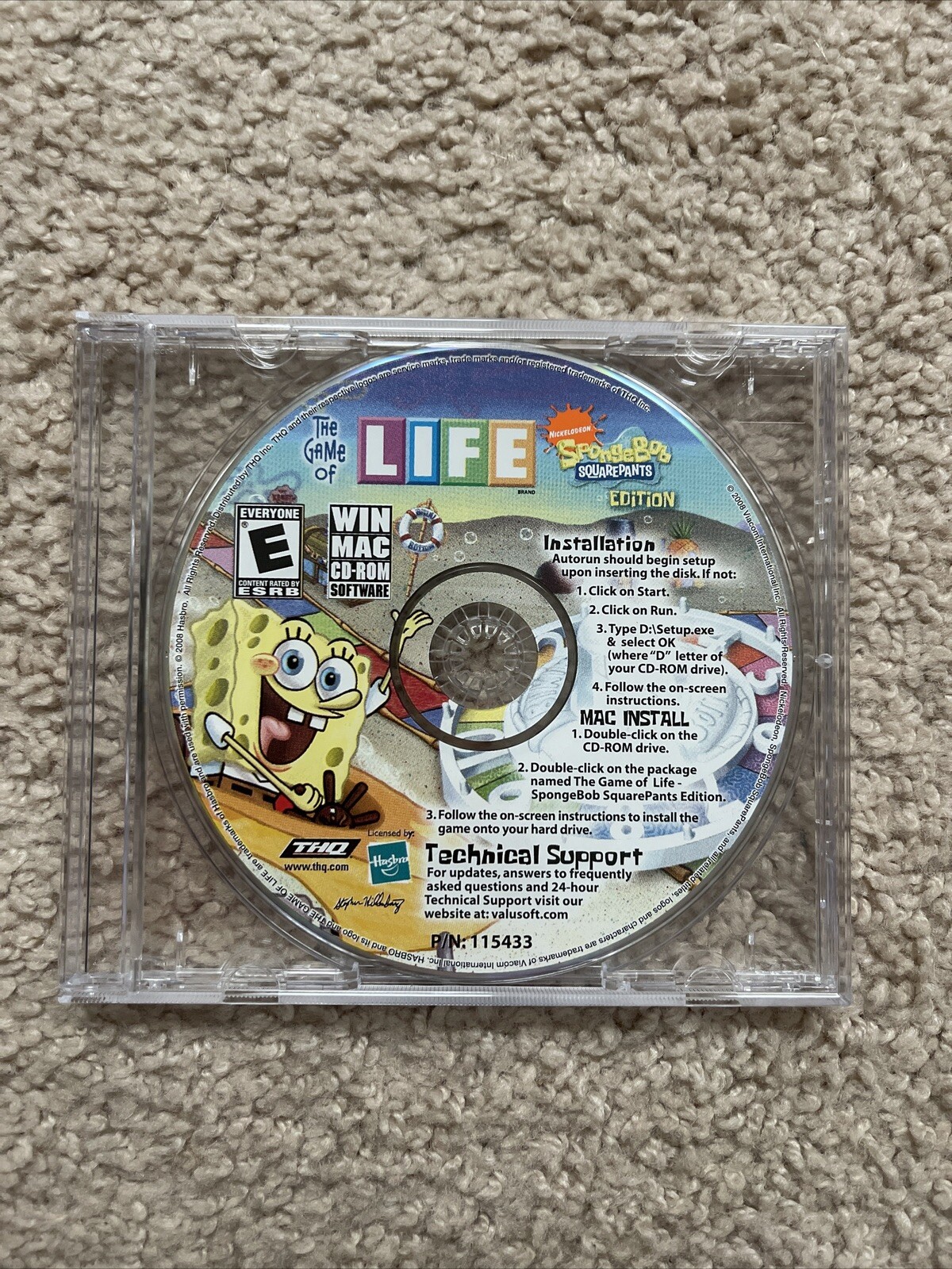 Game of Life: SpongeBob SquarePants Edition (Windows/Mac, 2008) DISC ...