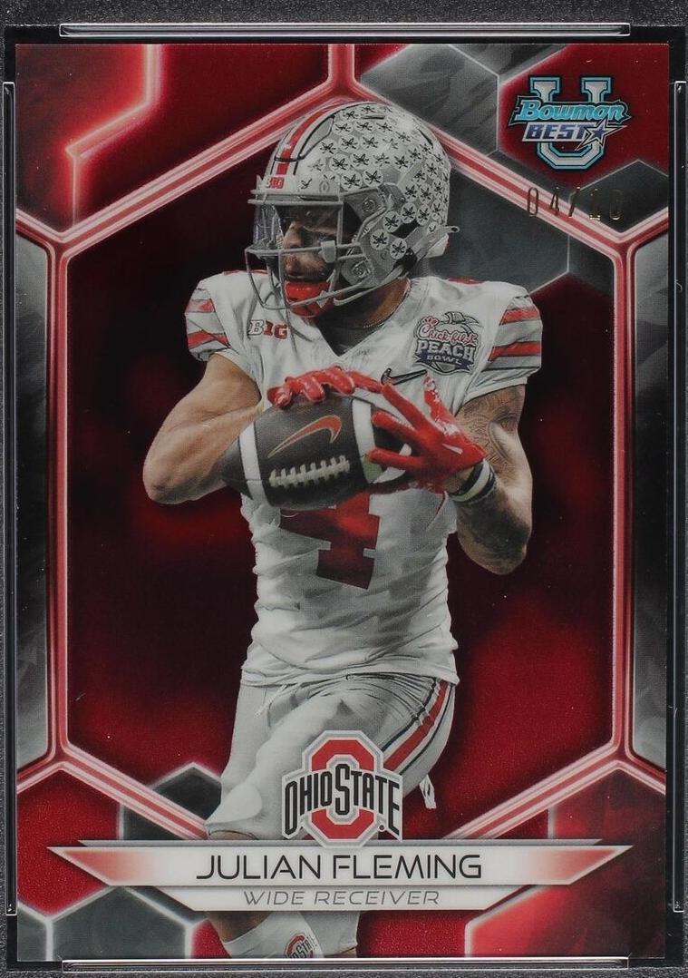 2023 Bowman's Best University - Julian Fleming #72 Red Refractor /10 ...