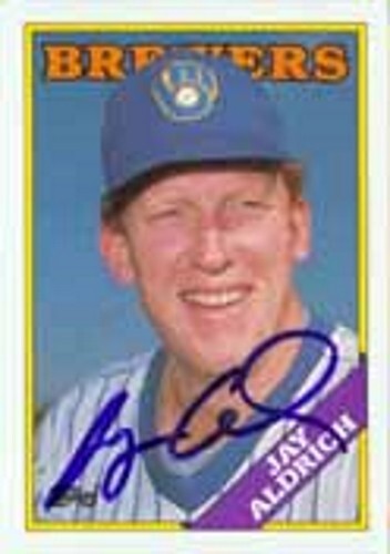 Jay Aldrich - Brewers - Signed Trading Card - COA - (25356) | eBay