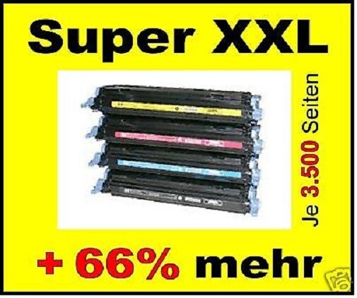 4 X Toner For HP Color Laserjet 1600 2600 2600N 2605 2605N Comp. Q6000A ...