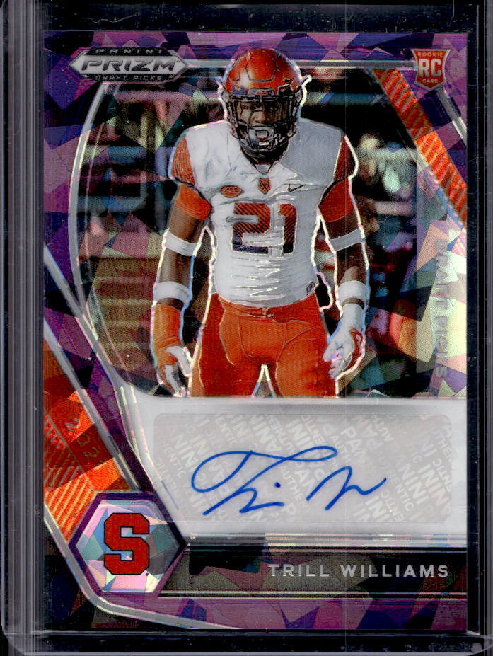 2021 Prizm Draft Picks Trill Williams Purple Ice Prizm Rookie Auto RC ...