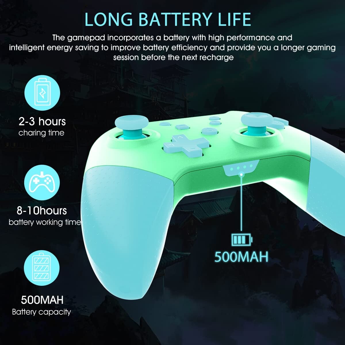 Wireless Pro Controller with NFC, Gyro Axis, Turbo, and Dual Vibration ...
