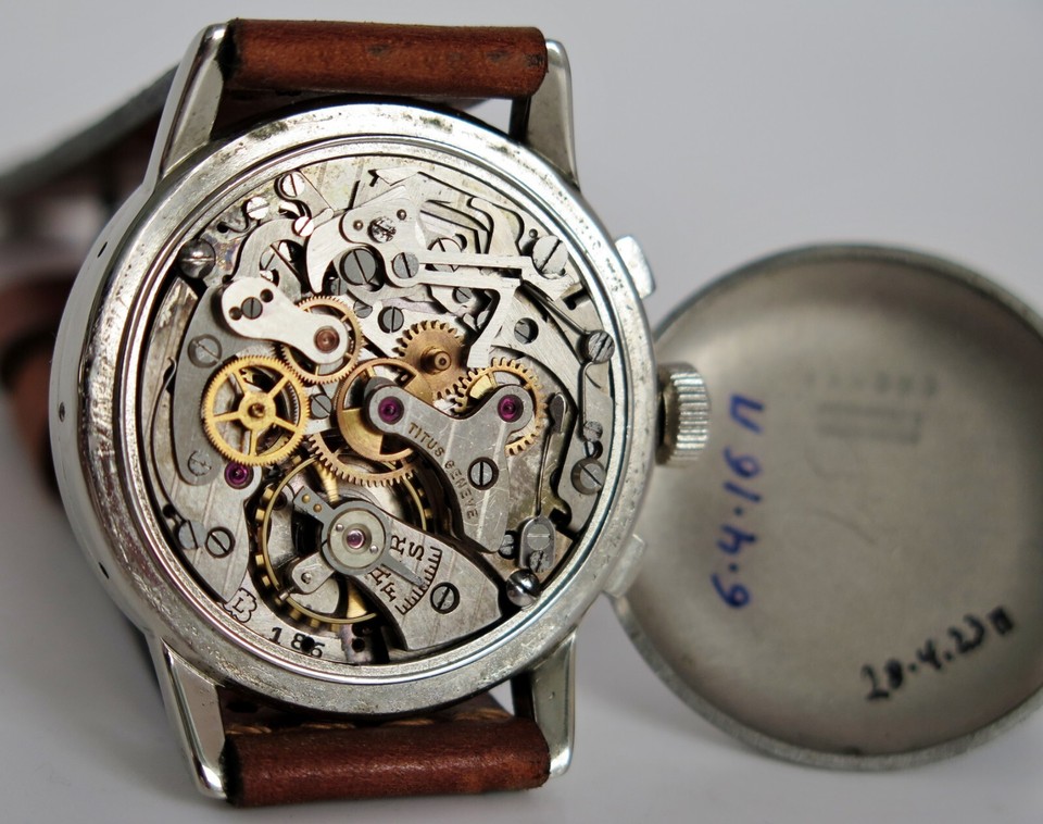 Chronograph TITUS, triple calendar, moonphase, Landeron 186 hand ...