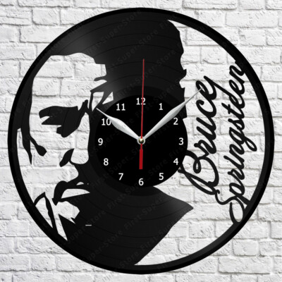 Bruce Springsteen Vinyl Record Wall Clock Home Fan Art Decor 12'' 30 cm ...