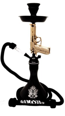 INHALE® ICED PISTOL HOOKAH Original Gangsta(tm) Gun water pipe Hookah ...
