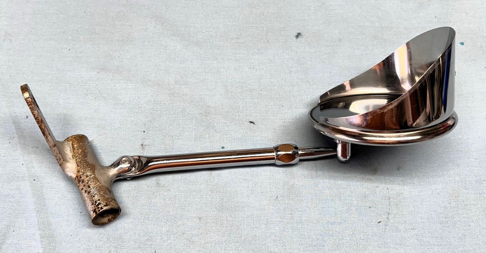 VINTAGE HOODED MIRROR WITH DOOR HINGE MOUNT HOT ROD RAT ROD MIRROR ...