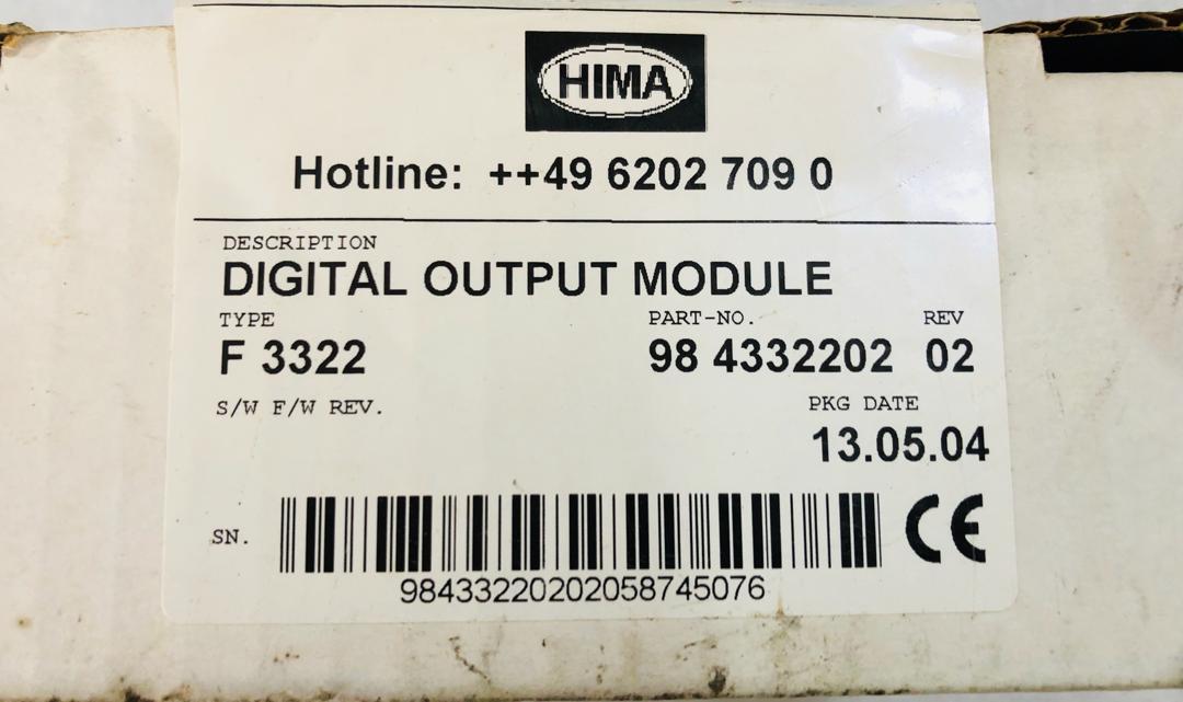 HIMA F3322 Digital Output Module for sale online | eBay