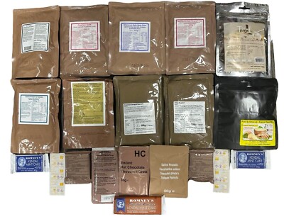 British Army MOD Ration Pack Meals Camping MRE Food Survival Scouts ...