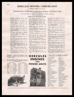 1930 Hercules Motors Corp. Canton Ohio Engines And Power Units Vintage ...