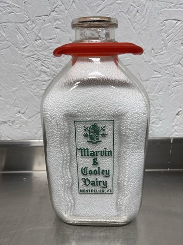 Marvin & Cooley Dairy - Milk Bottle Half Gallon - Montpelier, Vermont ...