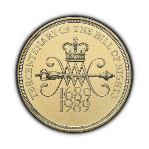 GREAT BRITAIN. 1989, 2 Pounds - Elizabeth II Bill of Rights Edward ...