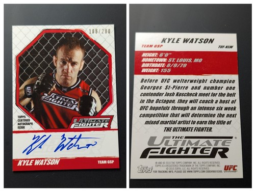 2010 Topps UFC Knockout The Ultimate Fighter Autograph Kyle Watson 188/ ...