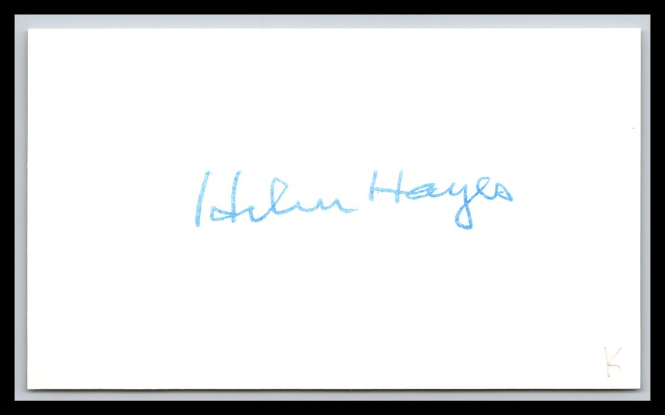 Helen Hayes - Actress - 3x5 Card - Signed / Autograph (k) | eBay