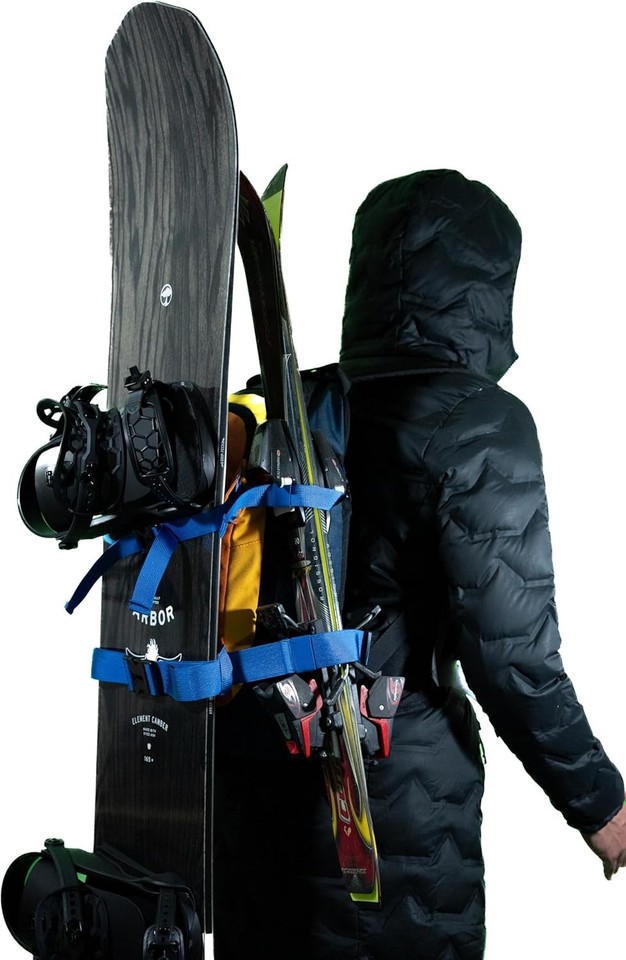 Ski Squad Quad: Multi Ski Carrying Backpack Snowboard Ski Carrier Strap ...