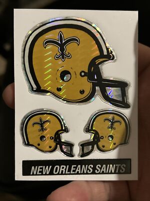 NFL NEW ORLEANS SAINTS Vtg Vending Machine Stickers Hologram - Rare | eBay