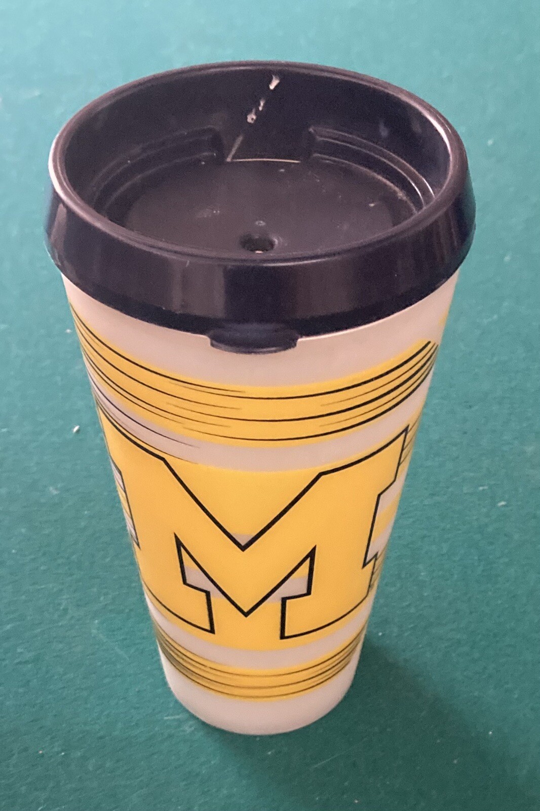 Vintage Michigan Wolverines 30oz Drink Tumbler w/ Lid NCAA Officially ...
