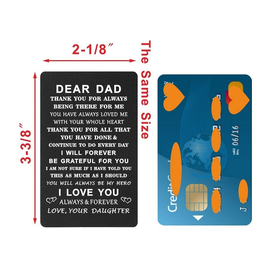 Fathers Day Dad Gifts from Daughter - Dad Wallet Card Insert - Fathers ...