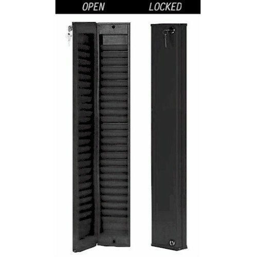 50 Pocket, Locking Security Swipe ID Card Badge Rack, Model Custom50 ...