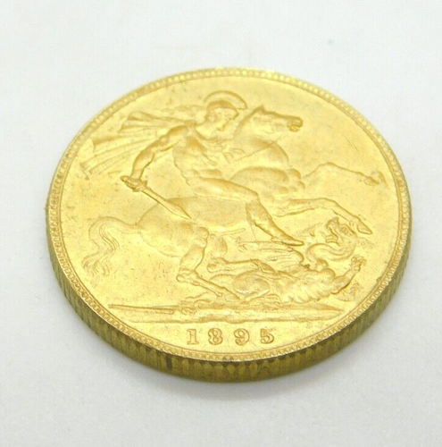 Yellow Metal Queen Victoria Sovereign Coin Gaming Token Antique 1895 | eBay