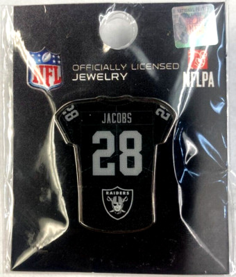 LAS VEGAS RAIDERS JOSH JACOBS #28 JERSEY LAPEL PIN OFFICIAL JEWELRY HAT ...