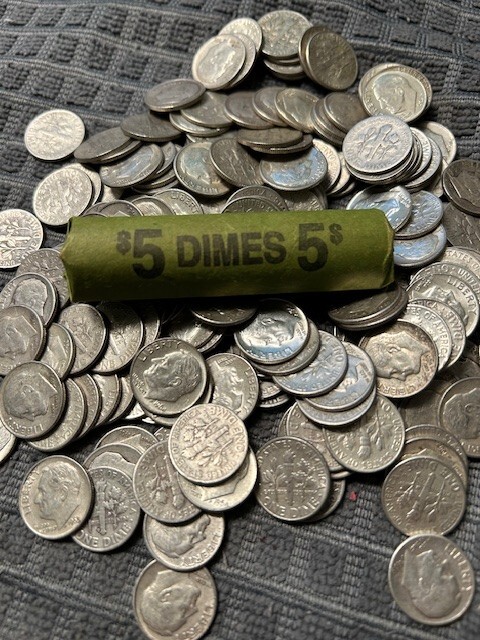 1946-1964 Silver dimes 1 roll of 50 90% Silver | eBay