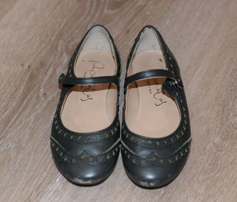 Papanatas Green Leather Wingtip Girls Dress Shoe Size 29 Originally ...