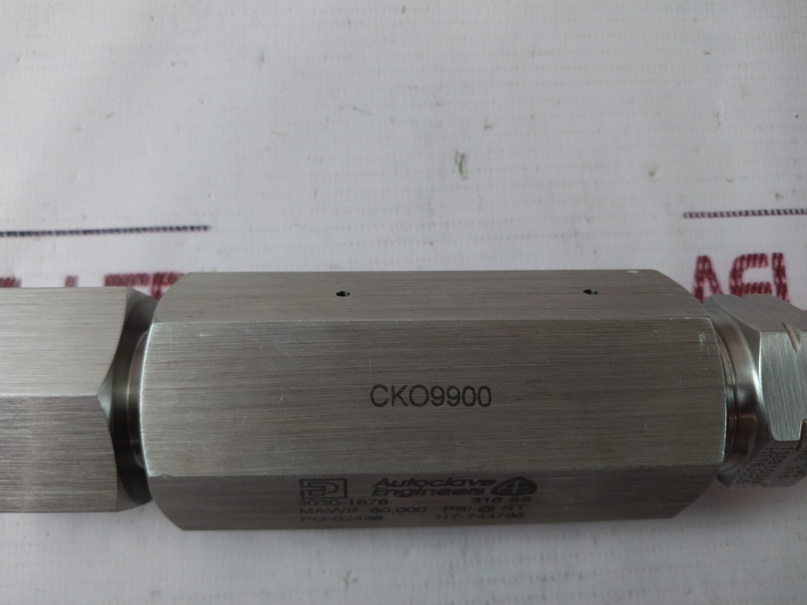 Parker Autoclave Cko9900 High Pressure O-ring Check Valves | eBay