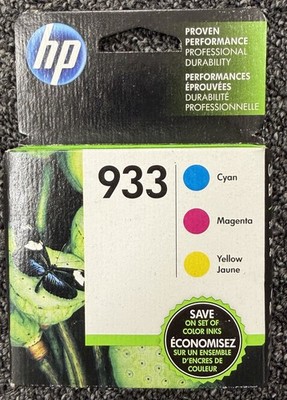 Genuine HP 933 Cyan Magenta Yellow Ink Cartridges 3 Pack Exp 2017 ...