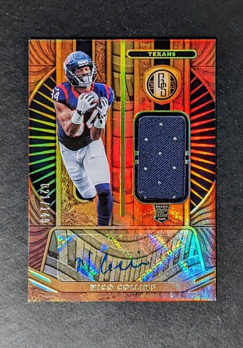 2021 Panini Gold Standard #229 Nico Collins Rookie Jersey Patch Auto ...