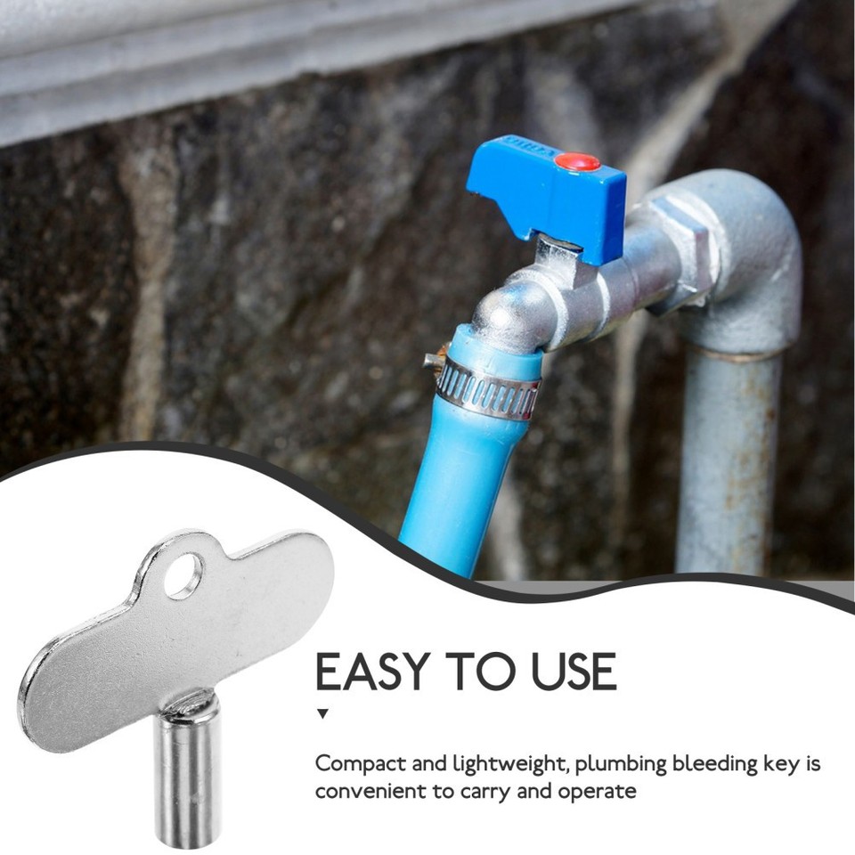 Brass Radiator Key Plumber Tool Home Vent Valve Hole Water Tap Bleed ...