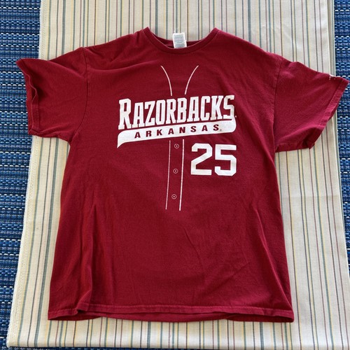 Arkansas Razorbacks Delta Shirt Womens Large Red Hogs Baseball SEC NCAA ...