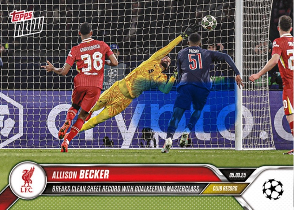 Allison Becker - Liverpool FC - Topps Now UCL 24/25 - Card 118 | eBay