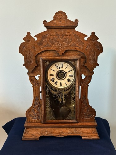 Antique Seth Thomas Gingerbread Mantel Clock w/ Key – Works – Ornate ...