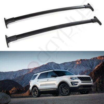 Top For 16-19 Ford Explorer Roof Rack Aluminum Cross Bars Cargo Luggage ...