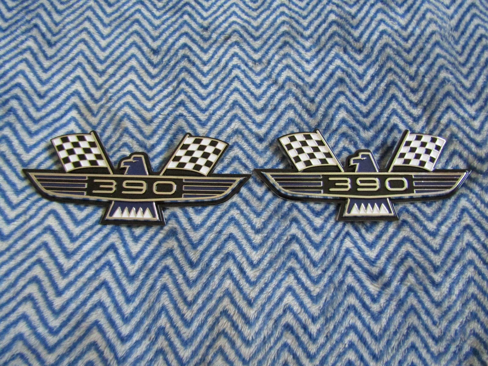 FORD GALAXIE THUNDERBIRD MUSTANG FAIRLANE EAGLE BIRD 390 EMBLEMS SET ...
