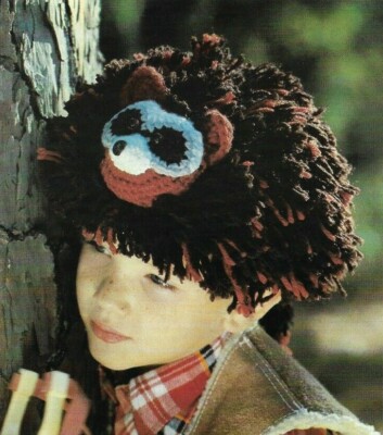 COONSKIN CAP FRONTIERSMAN 2 CHILD SIZES DIGEST SIZE CROCHET PATTERN ...
