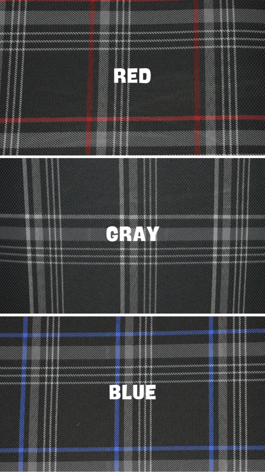 Blue GTI Plaid Car Upholstery Fabric - VW Golf MK7- 3mm Foam - 59 ...