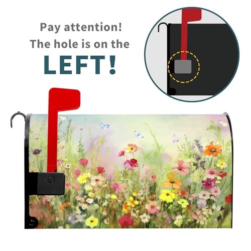 Spring Magnetic Mailbox Covers Magnetic 18 X 21 inch Flower Mailbox ...