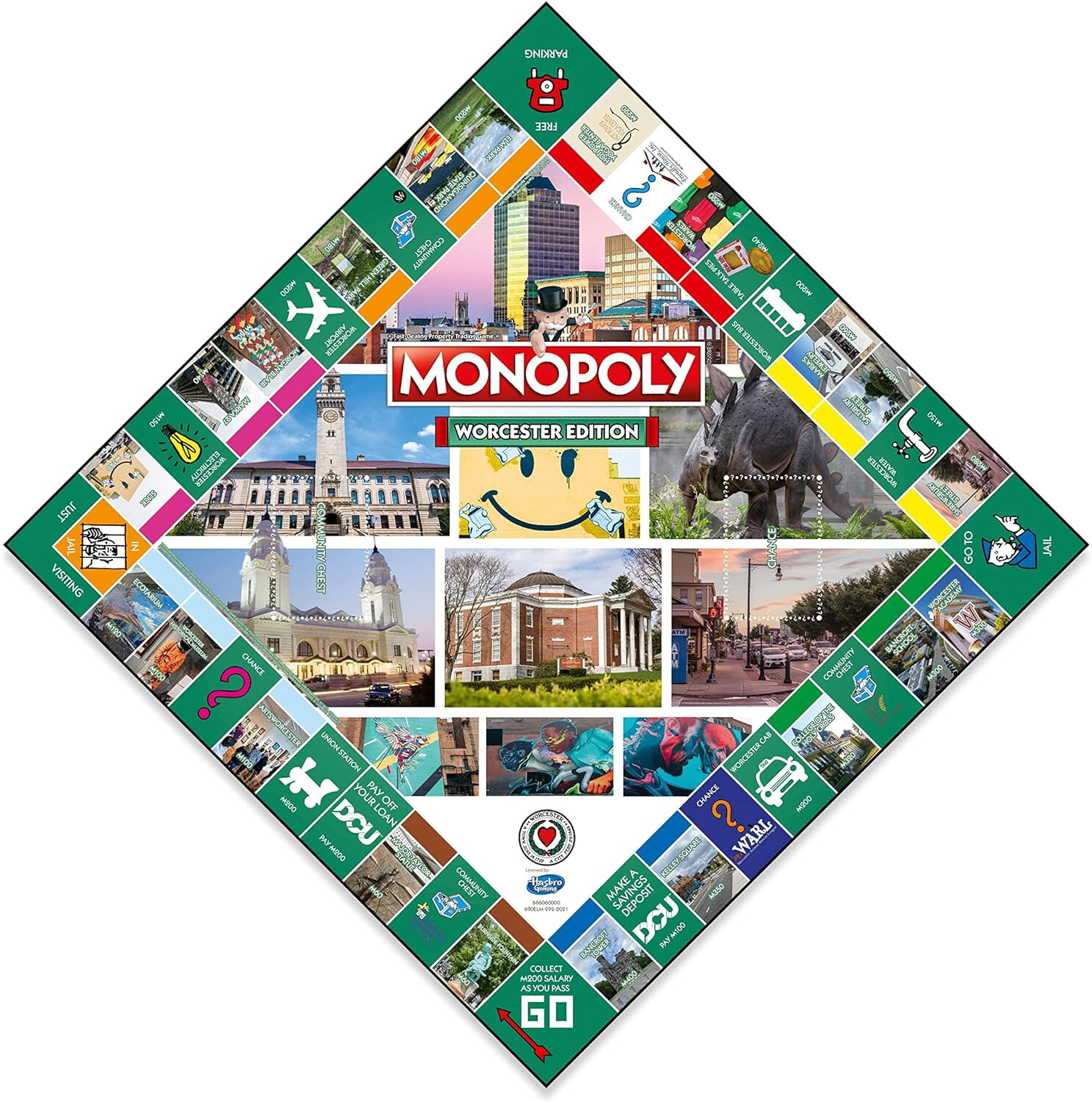 Monopoly Worcester Monopoly Board Game Edition Family Game for Ages 8 ...