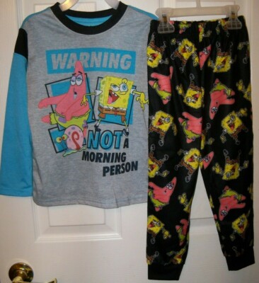 Spongebob Patrick Star 2 Piece Set Flame Resistant Pajama PJ Boys Size ...