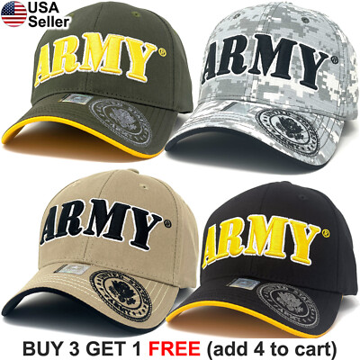 US Army Logo Cap U.S. Hat Patriotic Military Strong USA American Armed ...