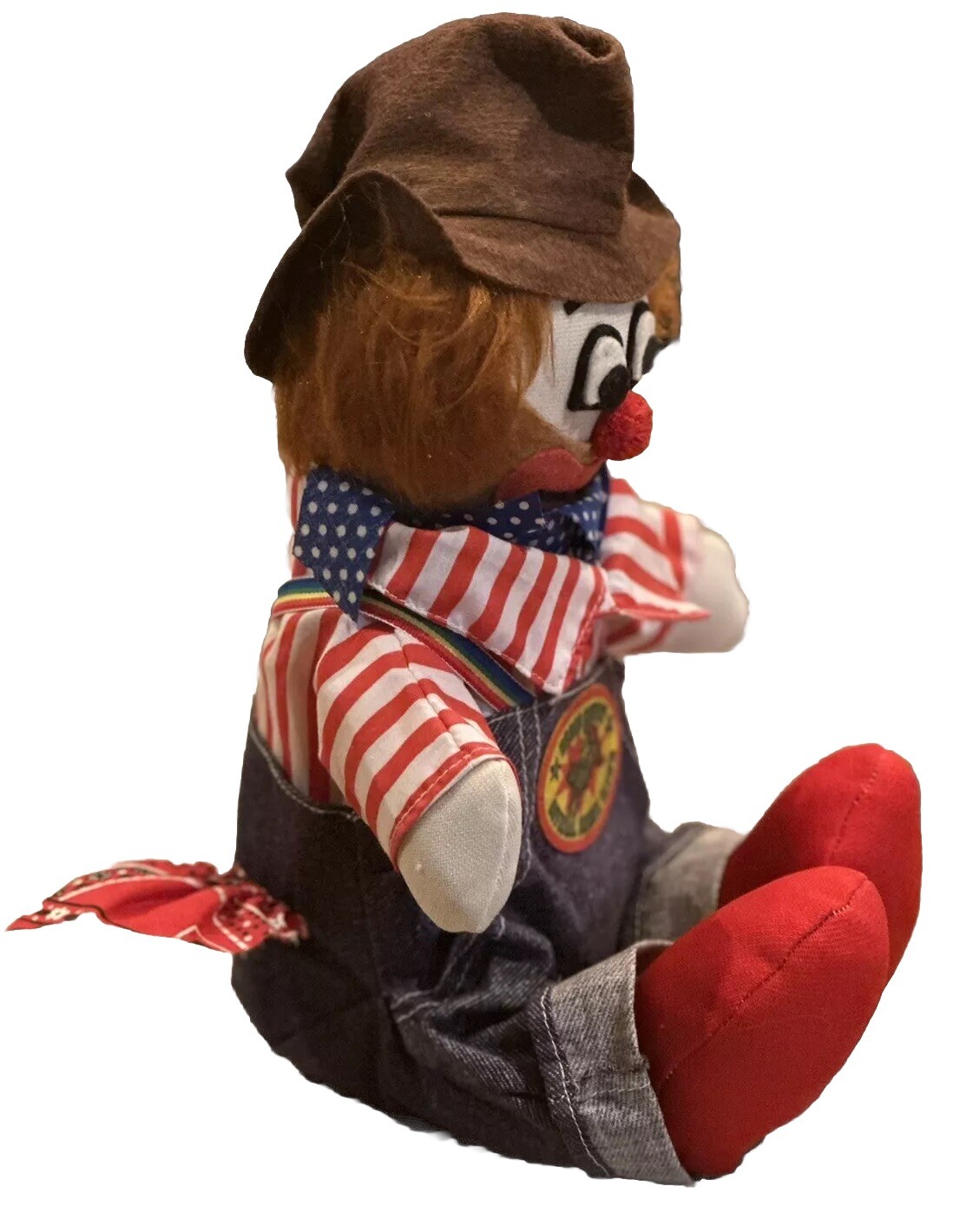 Stuart Ind. Vintage 1981 Stuffed Clown Circus Rodeo 12" Plush Soft Toy ...