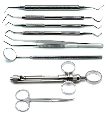 Dental Crown Prep Tray Setup Stainless Steel Premium Instruments Set of ...