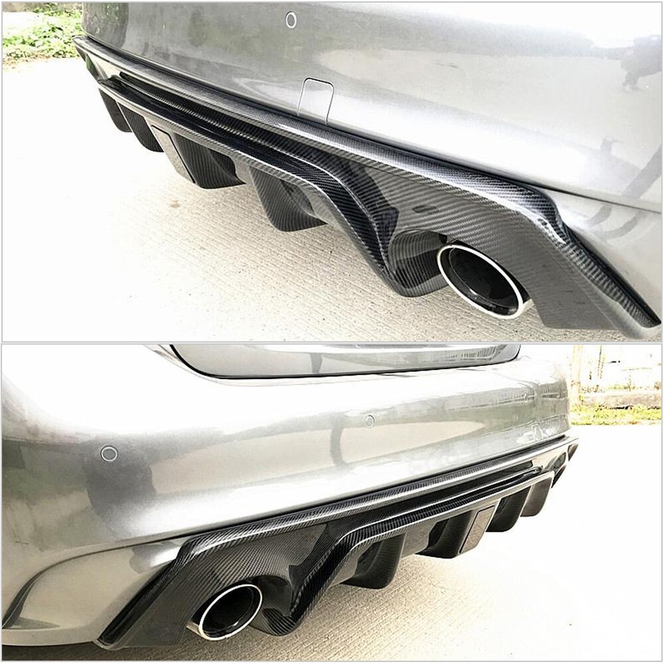 For Infiniti Q50 Q50S 2018-2023 Real Carbon Rear Bumper Lip Diffuser W ...