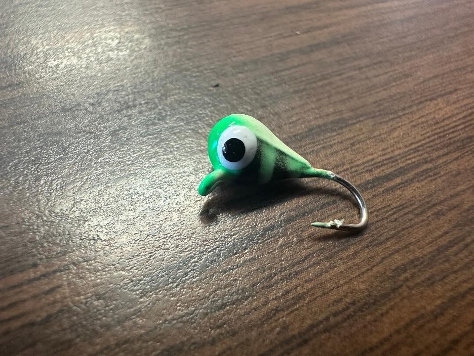 Tungsten green fire tiger fishing jigs 5mm lot of 10 | eBay