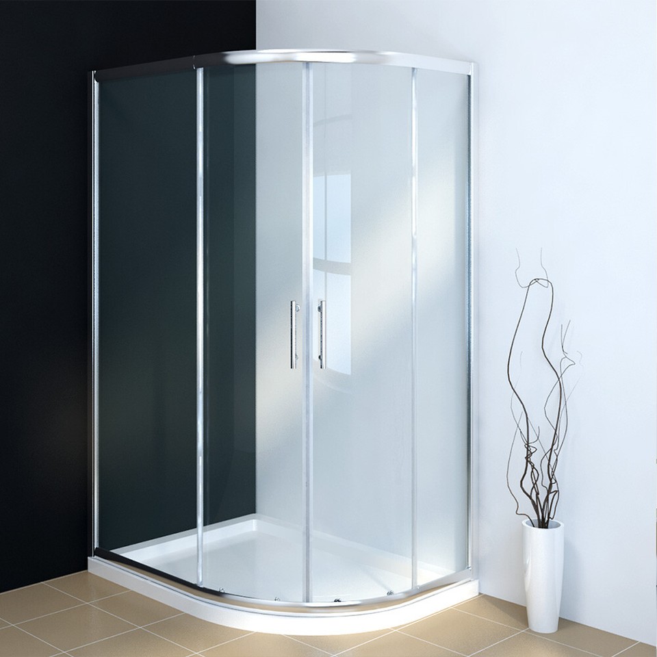 Quadrant Cubicle Walk In Shower Enclosure 6mm Safety Glass Shower Tray ...