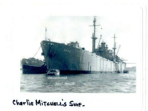 USS Luzon ARG2 Photo Sasebo Japan 1951 Along Side YW101 6" x 4 ...