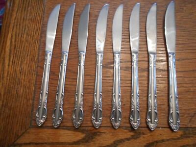 8 Northland Stainless by Oneida ROYAL BALLAD Pattern Dinner Knives 2048 ...