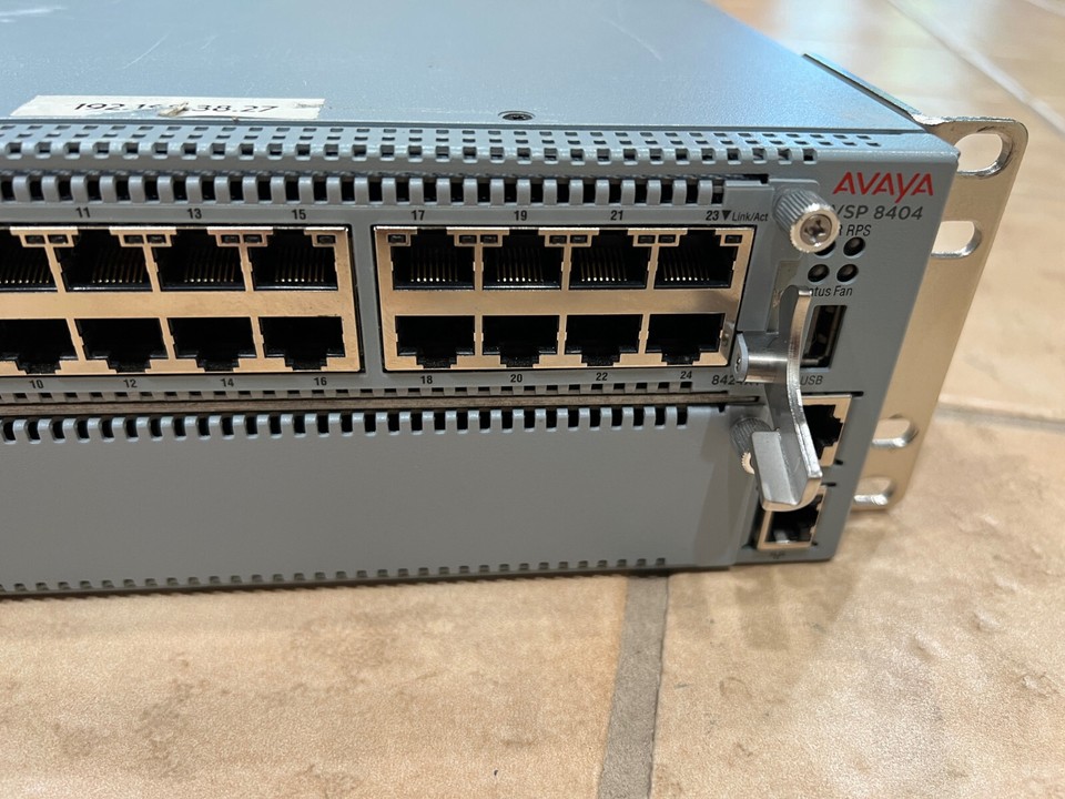 AVAYA VSP 8404 w/ 1x 8424XS + 1x 8424XT MODULES + 2x PSU | eBay